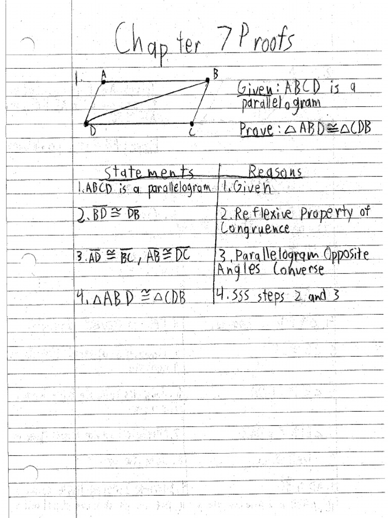 Chapter 7 Proofs | PDF
