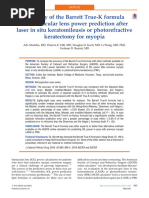 Barrett Universal II Formula V1.05 | PDF | Electromagnetism | Ophthalmology