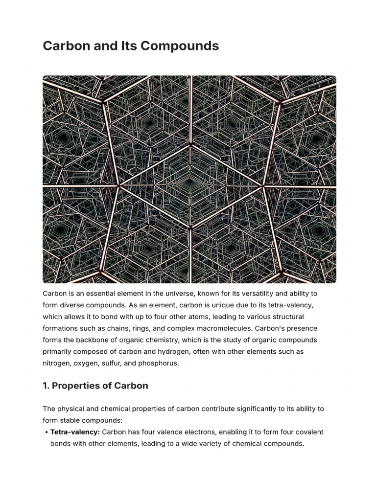 Carbon and Its Compund | PDF