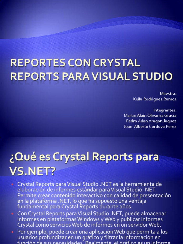 Actividad 1.2 Reportes Con Crystal Report | PDF | Microsoft Visual ...