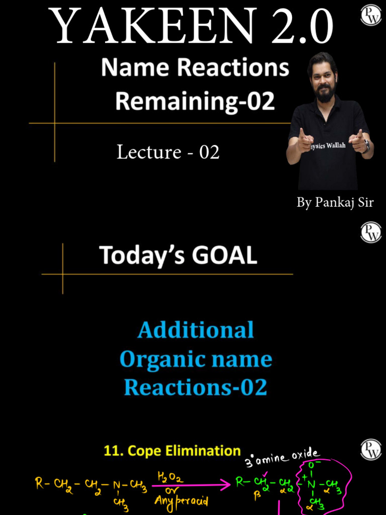 Name Reactions (Remaining) 02 - Classnotes | PDF