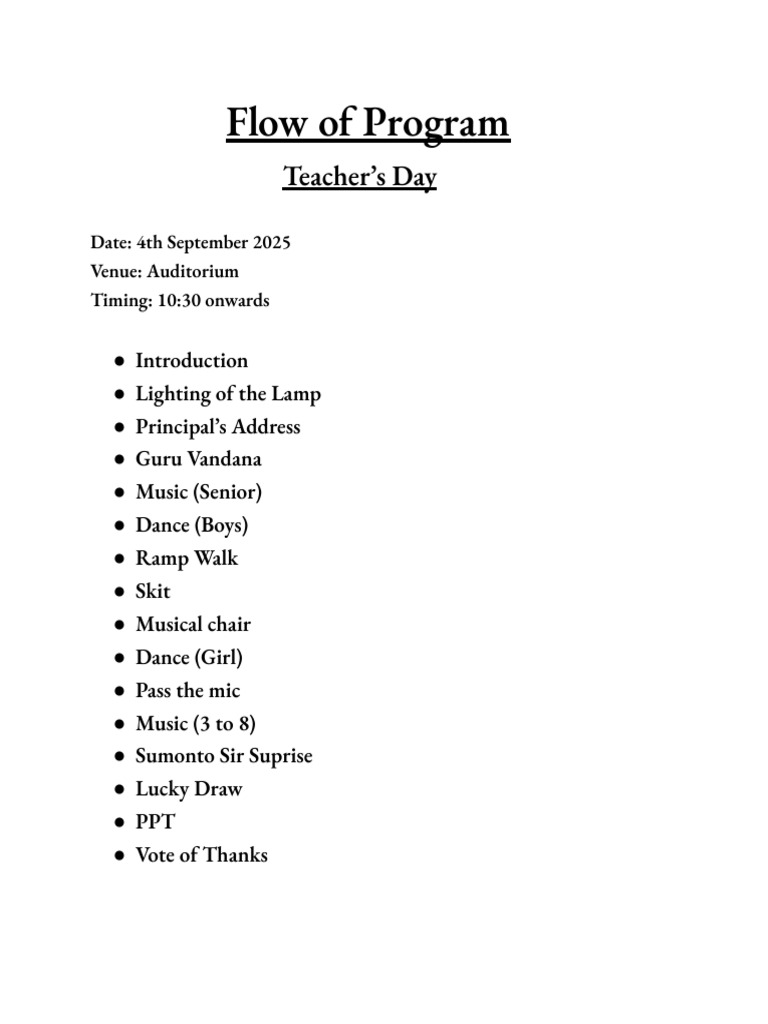 Flow of Program | PDF
