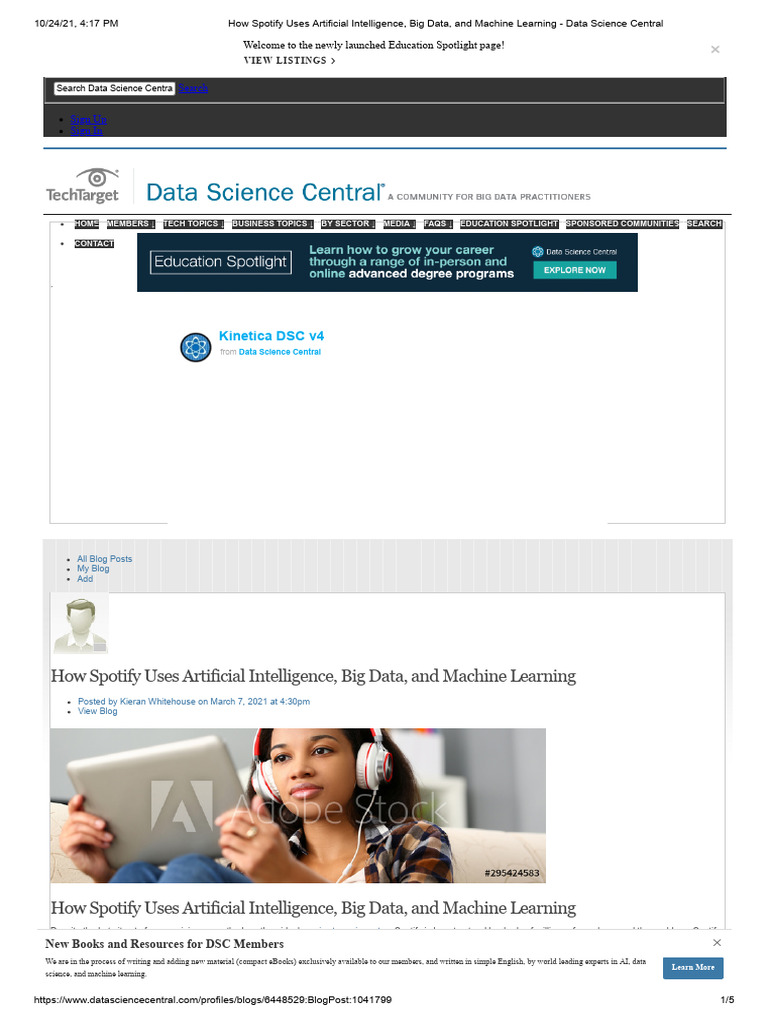 How Spotify Uses Artificial Intelligence, Big Data, and Machine ...