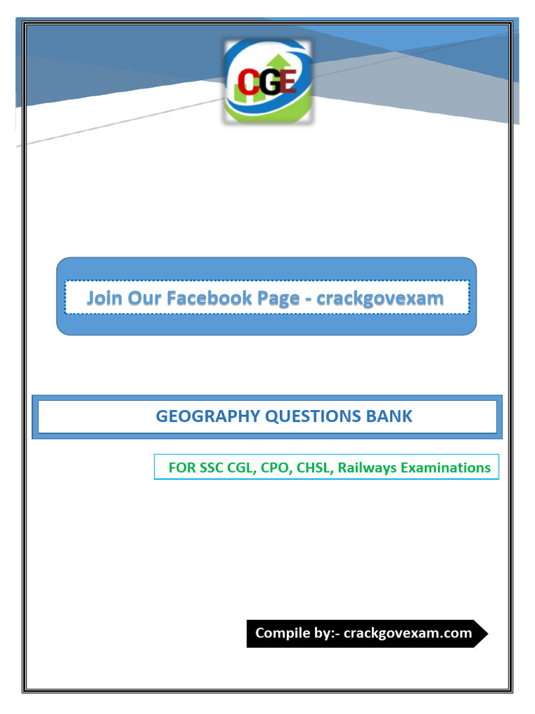 Free Geography Question Bank | PDF