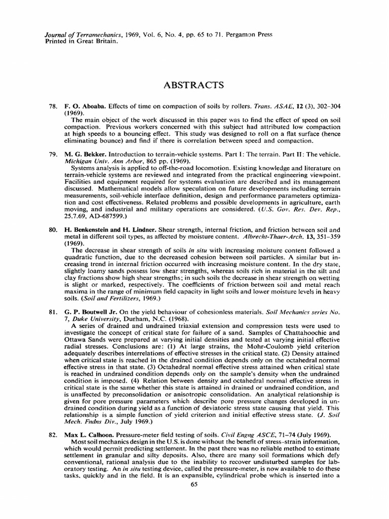 Abstracts | PDF | Soil Mechanics | Mechanics