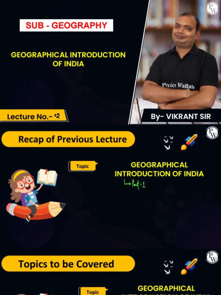 Geographical Introduction of India 02 - Class Notes | PDF