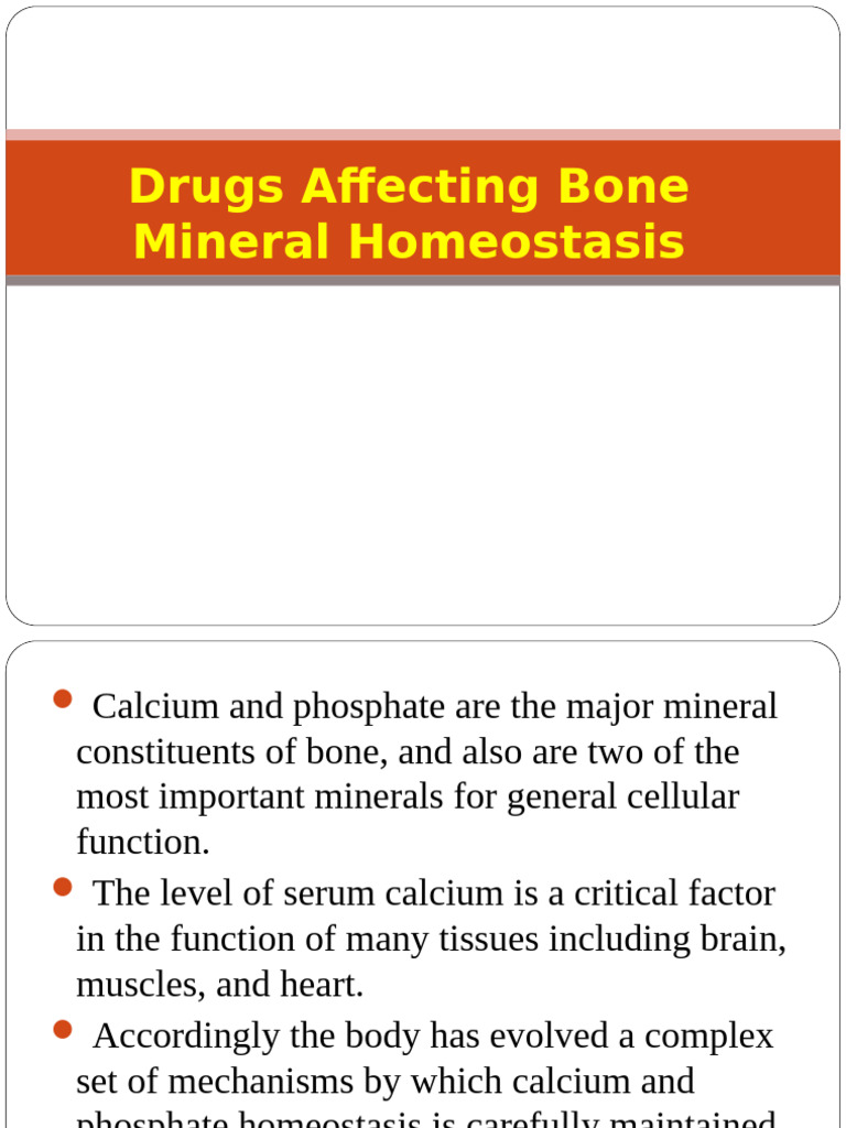 Bone Mineral Homeostasis Last | PDF | Bone | Homeostasis
