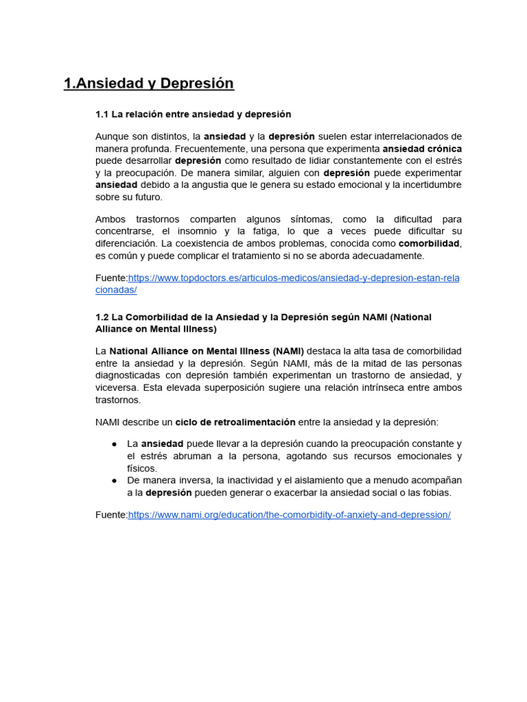 Ansiedad y Depresión | PDF | Depresión (estado de ánimo) | Ansiedad