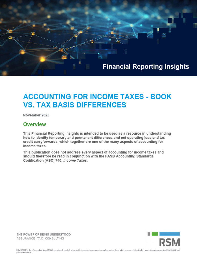 Income Tax Accounting: Key Differences | PDF | Tax Deduction | Expense