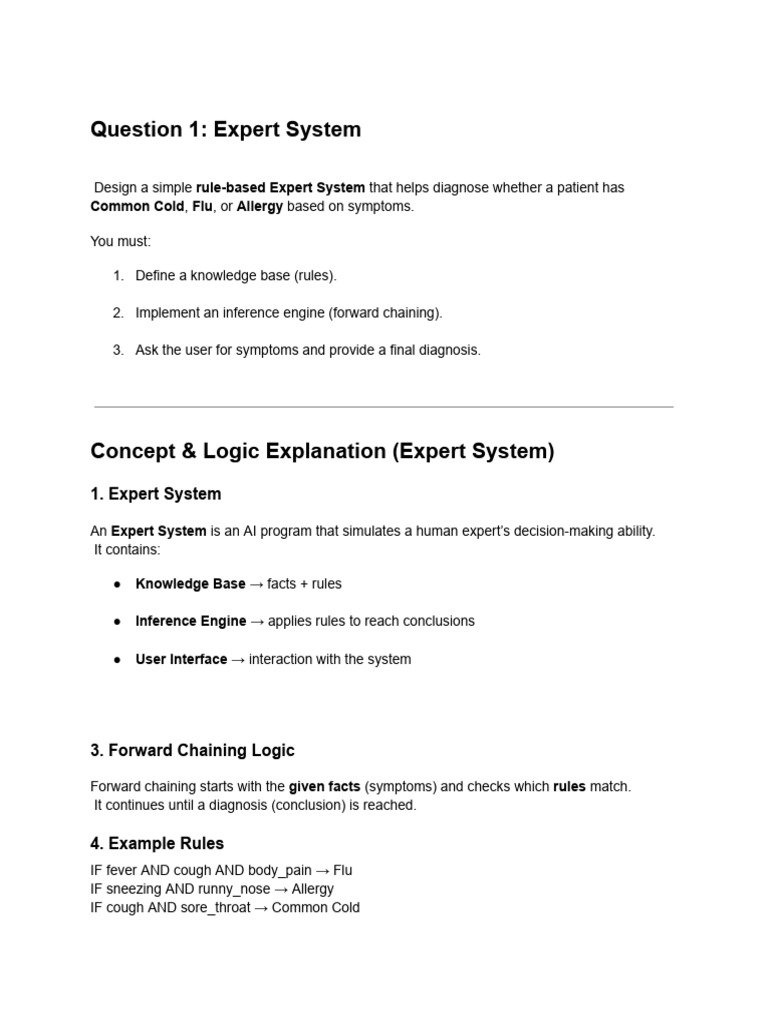 Lab 7 Expert System and Machine Vision | PDF | Inference | Computing