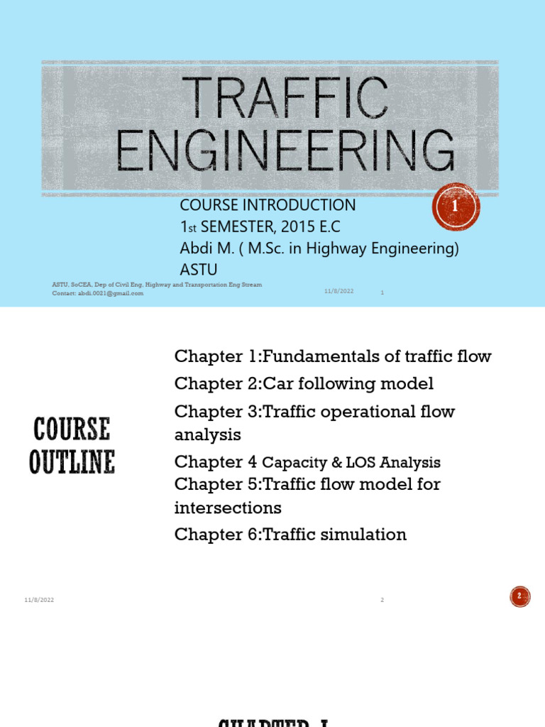 Chapter Three Fundamental Flow of Traffic | PDF | Traffic | Transport