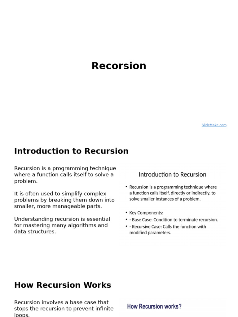 Understanding Recursion in Programming | PDF