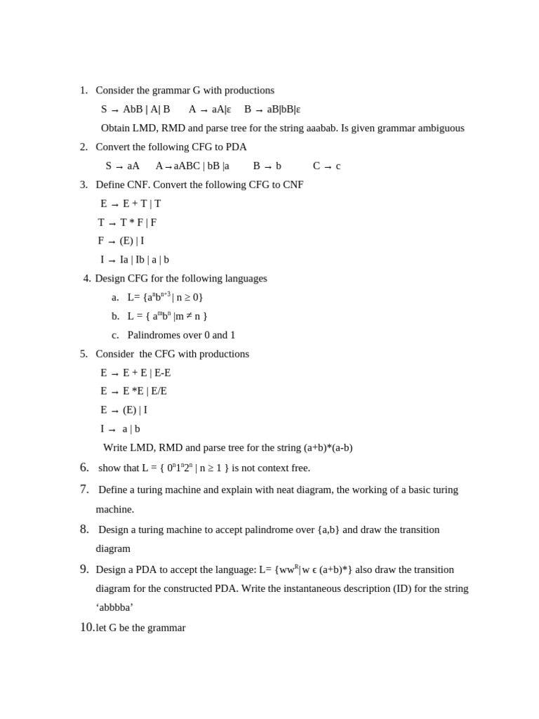 IA 2 Important Questions | PDF