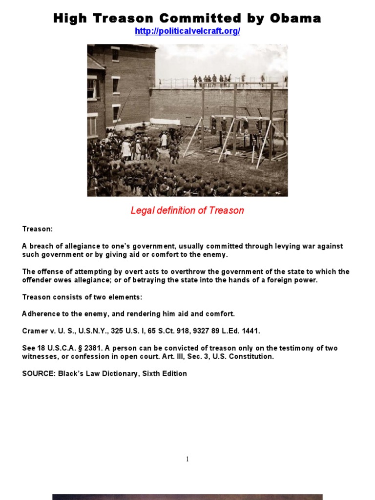 High Treason Committed by Obama | Download Free PDF | Federal ...