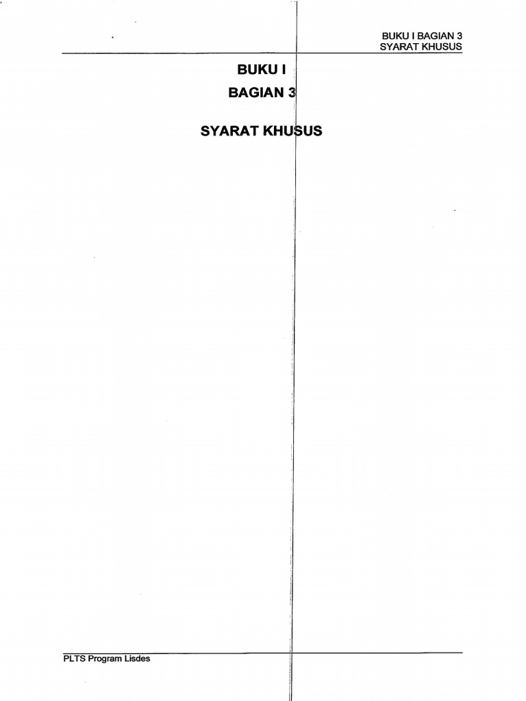 24115715-Buku I Bagian 3 Syarat Khusus | PDF