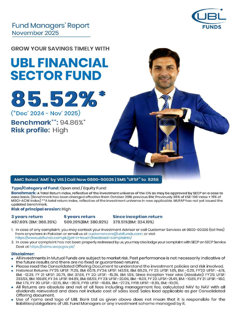 UBL Fund Managers November 2025 Report | PDF | Investment Management ...