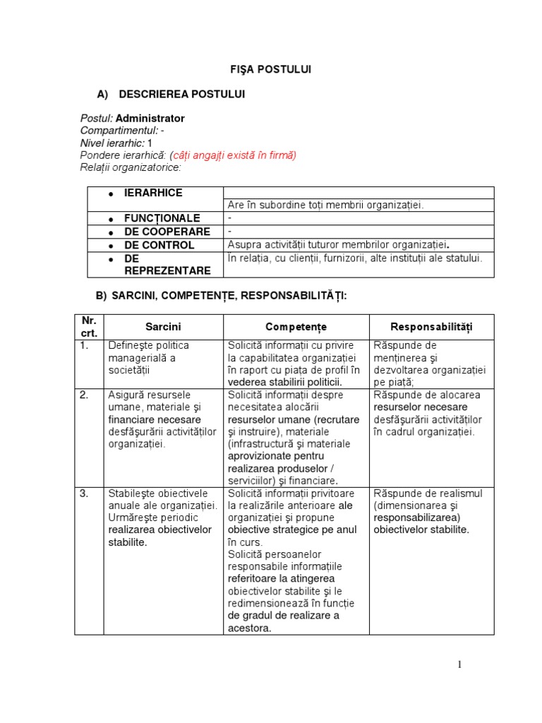FISA POSTULUI Administrator | PDF