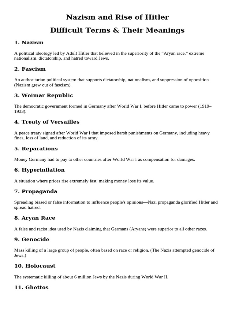 Understanding Nazism and Hitler's Rise | PDF | Nazi Germany | Nazism