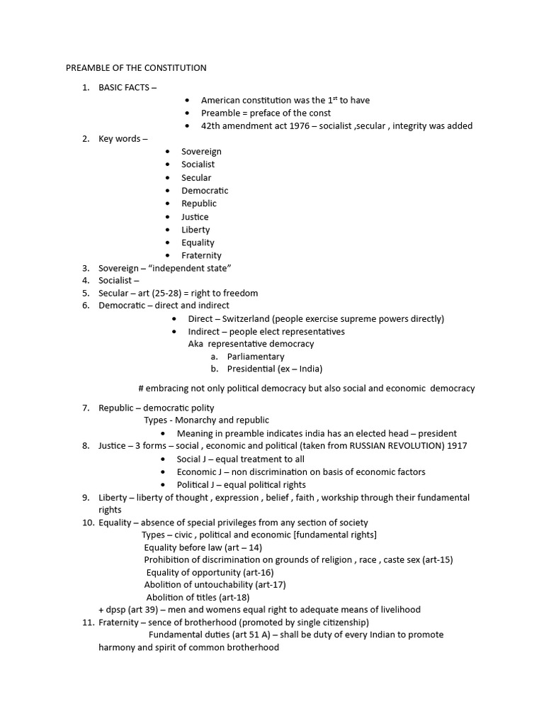 Preamble of The Constitution PDF | PDF | Justice | Crime & Violence