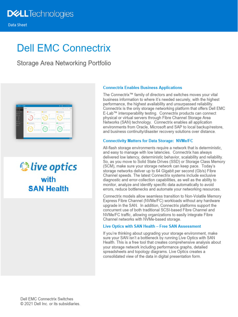 Dell EMC Connectrix SAN Solutions Overview | PDF | Computer Data ...