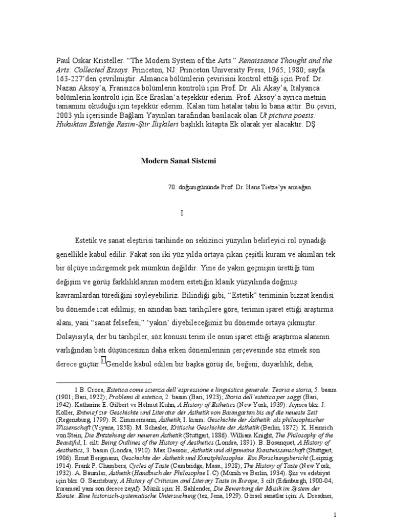 Kristeller | PDF