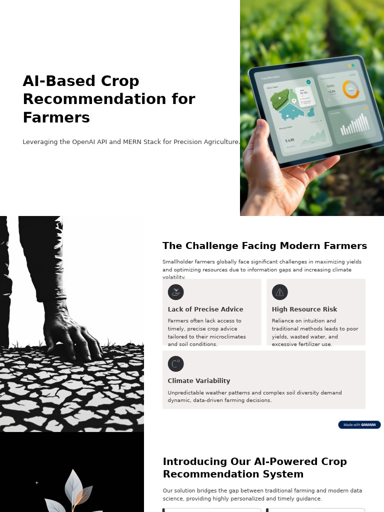AI Crop Recommendations for Farmers | PDF | Agriculture | Machine Learning