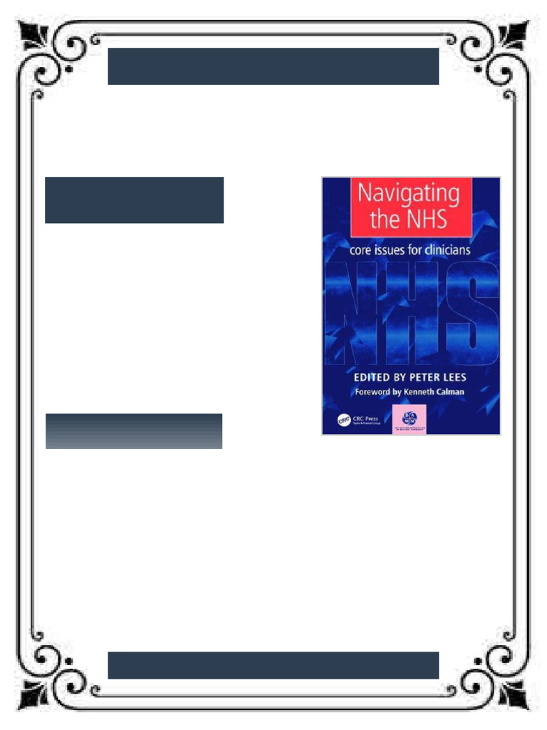 Navigating The NHS: Core Issues For Clinicians 1st Edition Calman | PDF ...