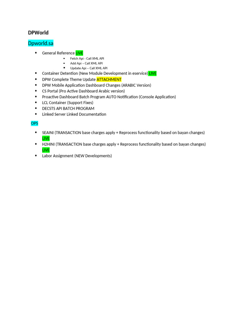 ANASS DPW Working Docs | PDF