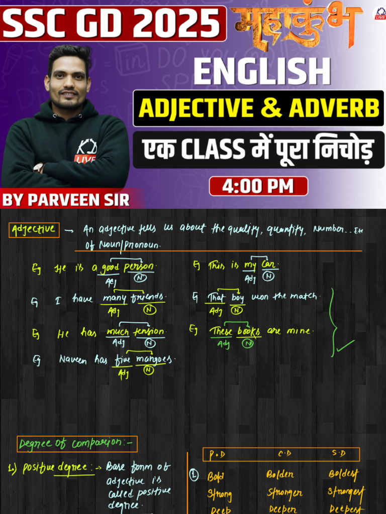 Adj & Adv | PDF