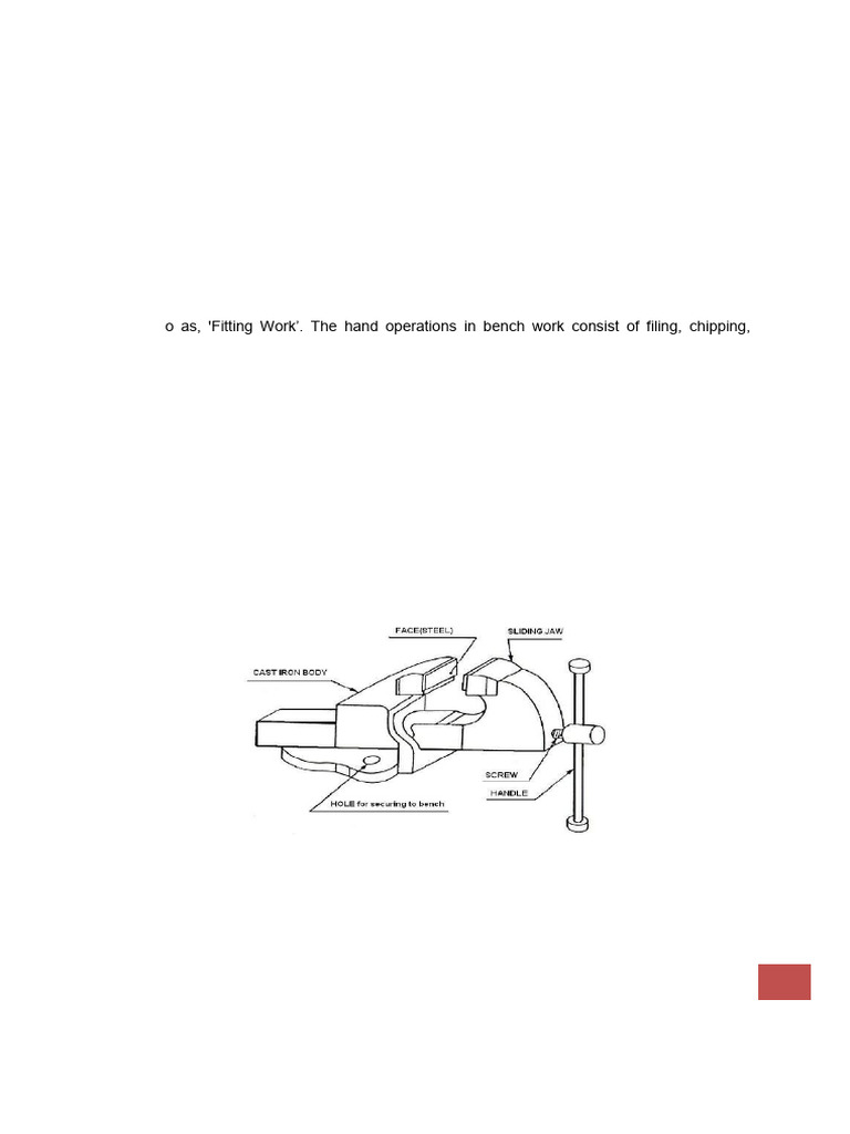 Fitting Shop Work Shop Note | PDF | Drilling | Screw