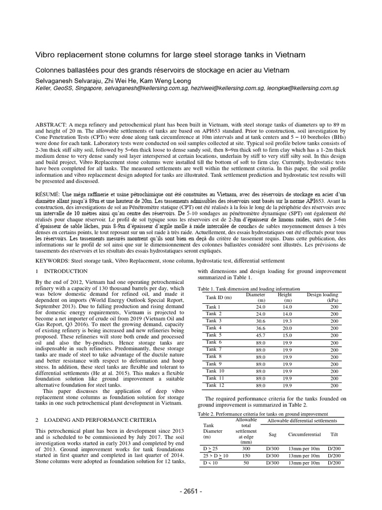 Vibro Replacement Stone Columns For Larg | PDF | Oil Refinery