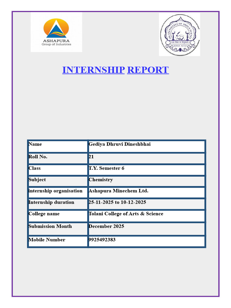 Gediya Dhruvi Report PDF 2 | PDF | Clay | Aluminium Oxide