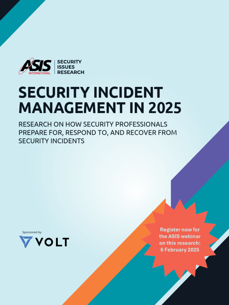 TEMP - ASIS Security-Incident-Management-Report | PDF | Incident Management