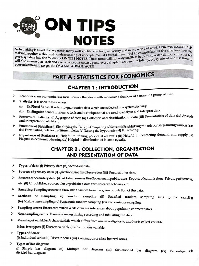 Comprehensive Guide to Economics Statistics | PDF | Sampling ...