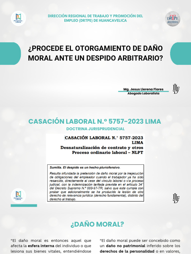 Daño Moral x Despido | PDF