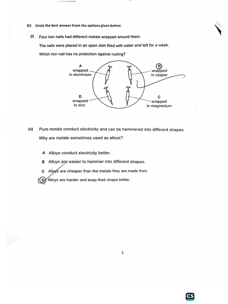 Chemistry Test 1 | PDF