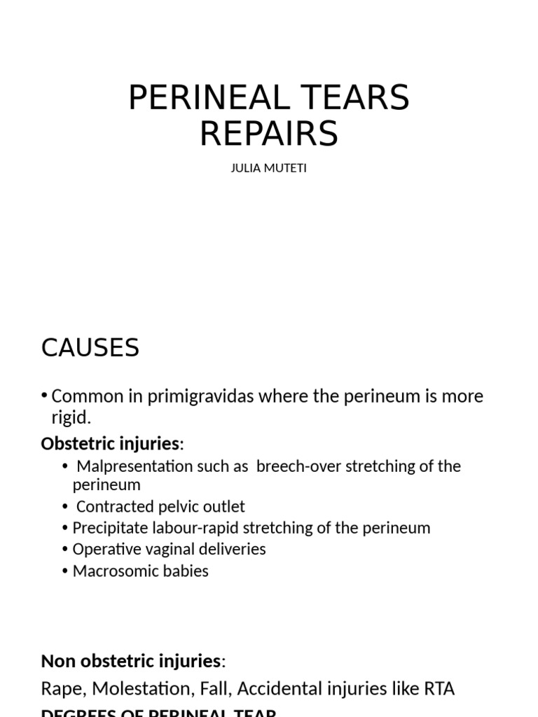 Perineal Tear Management and Repair Guide | PDF
