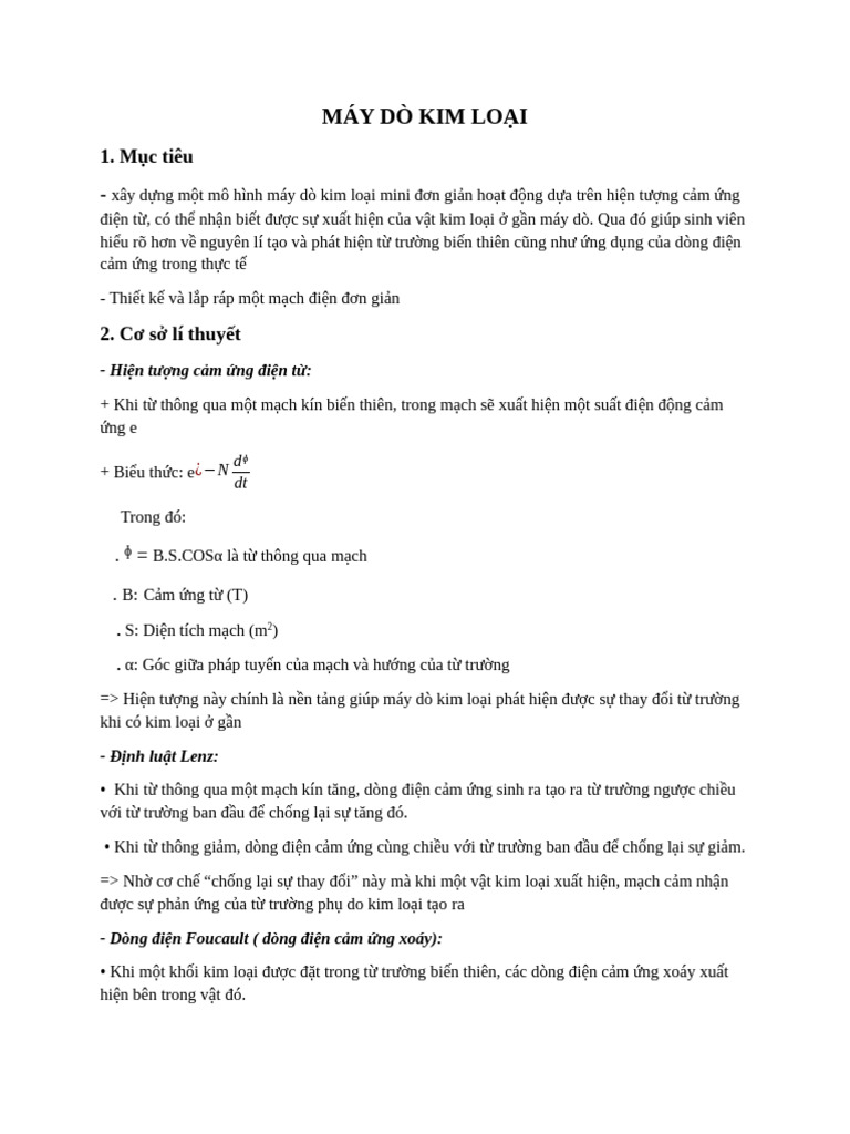 Máy Dò Kim Lo I | PDF