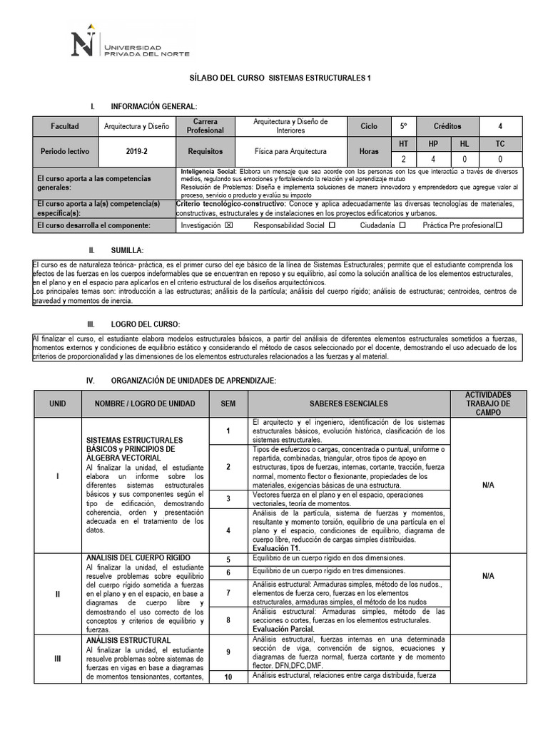 Ciclo 5 Adi Sist Estru1 2019 2- Sistemas Estruc 1 | PDF | Viga ...