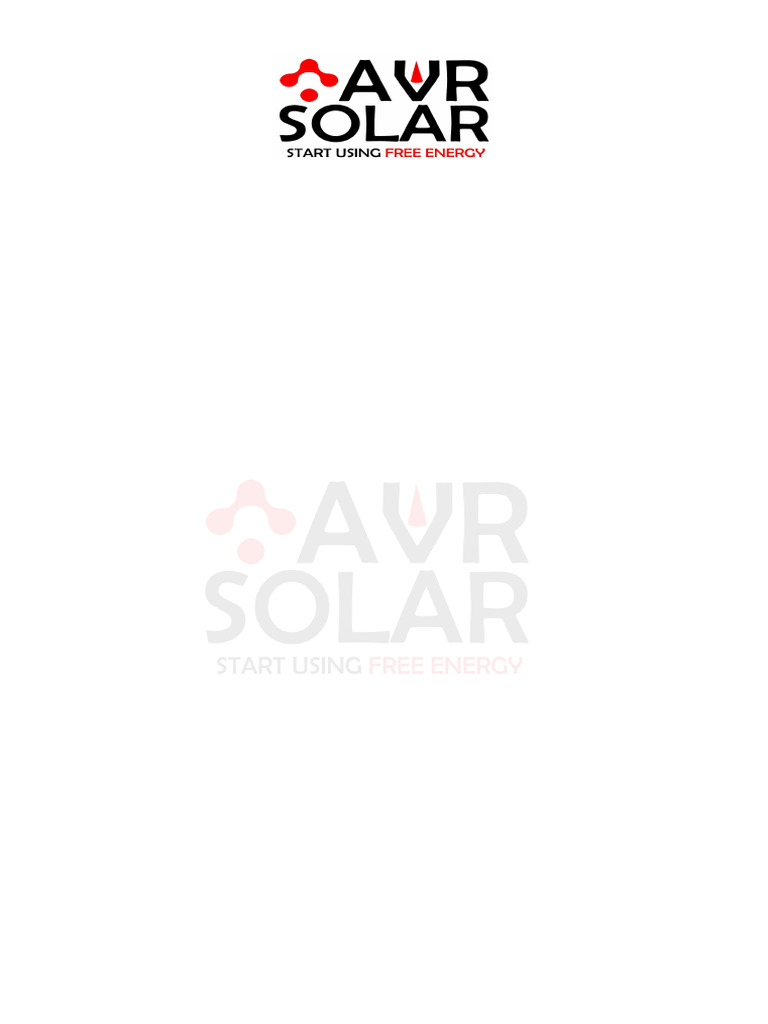 AVR SOLAR Authorized Solar Installation Partner | PDF