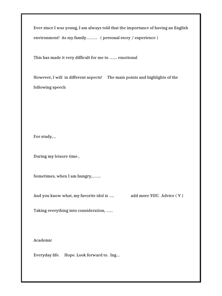 Kim Speech f2 Format | PDF