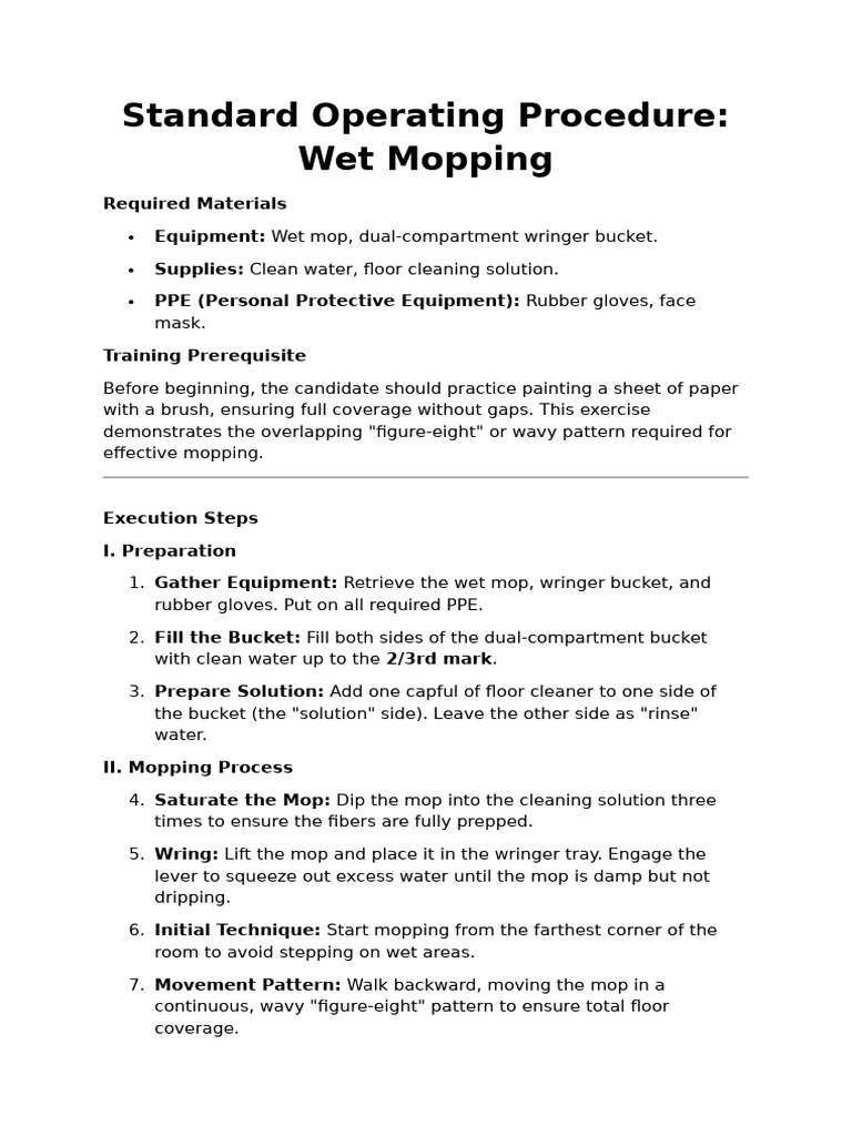Hospitality Training-Wet Mopping | PDF | Hygiene