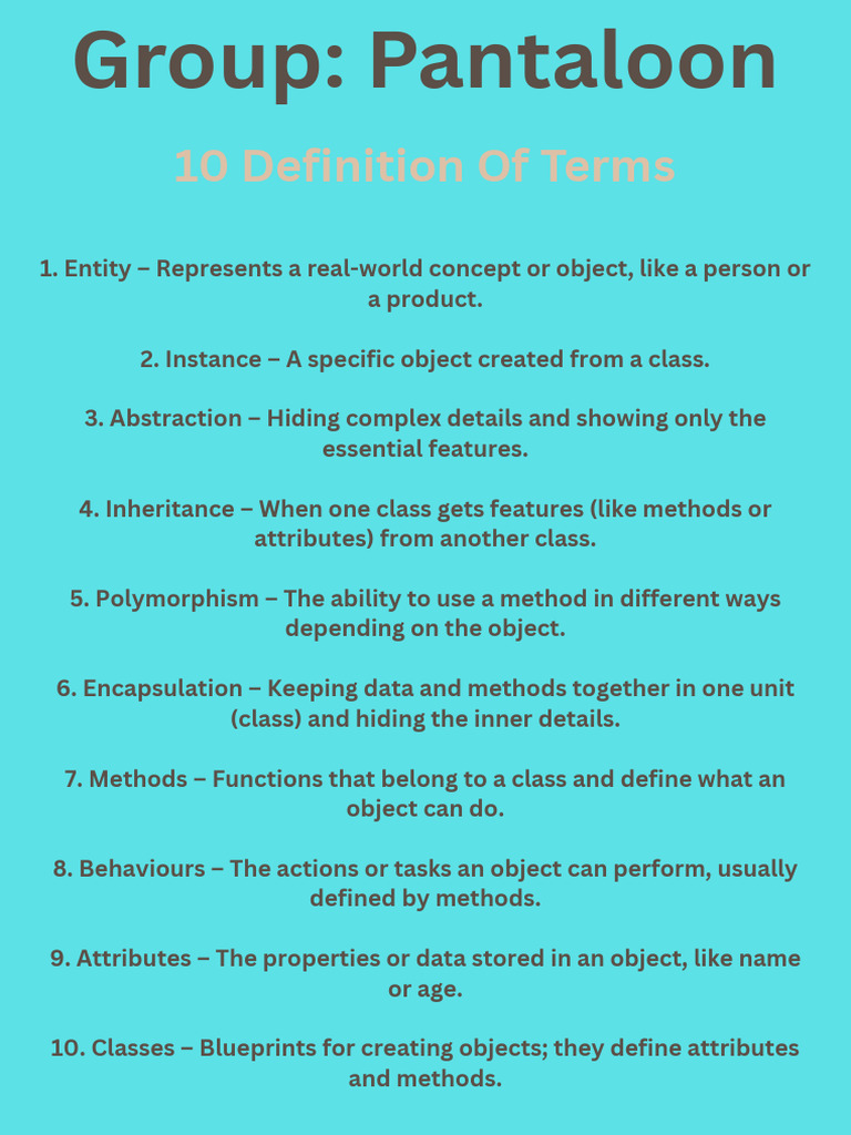 10 Definition of Terms | PDF