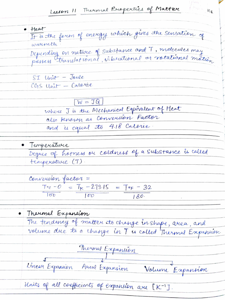 Thermal Properties of Matter | PDF | Continuum Mechanics | Mechanics
