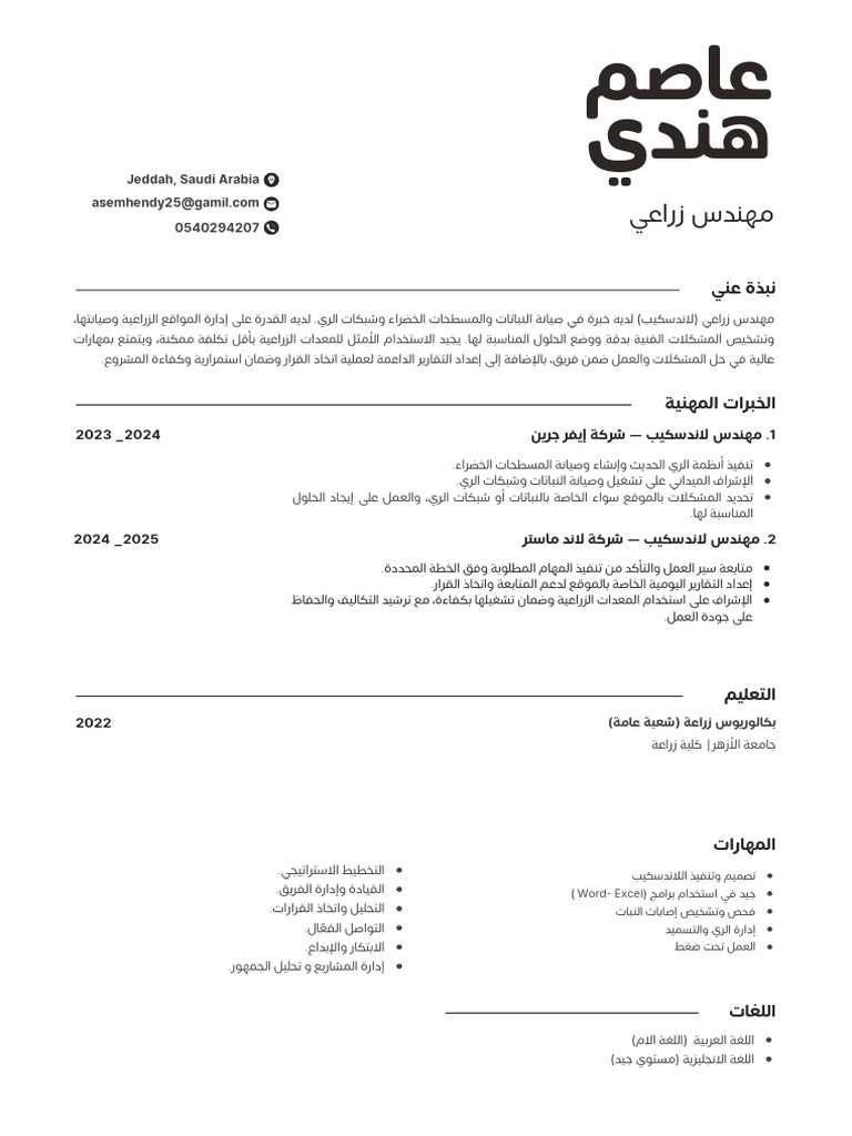 Assem Hendy CV | PDF