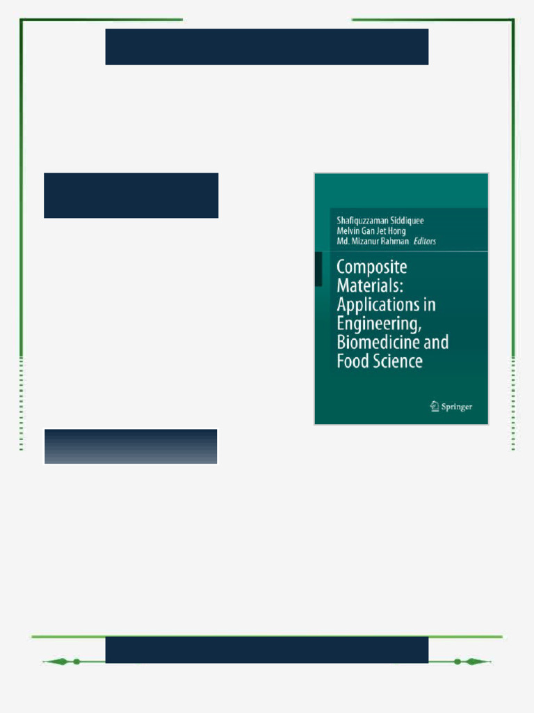 Composite Materials: Applications in Engineering, Biomedicine and Food ...