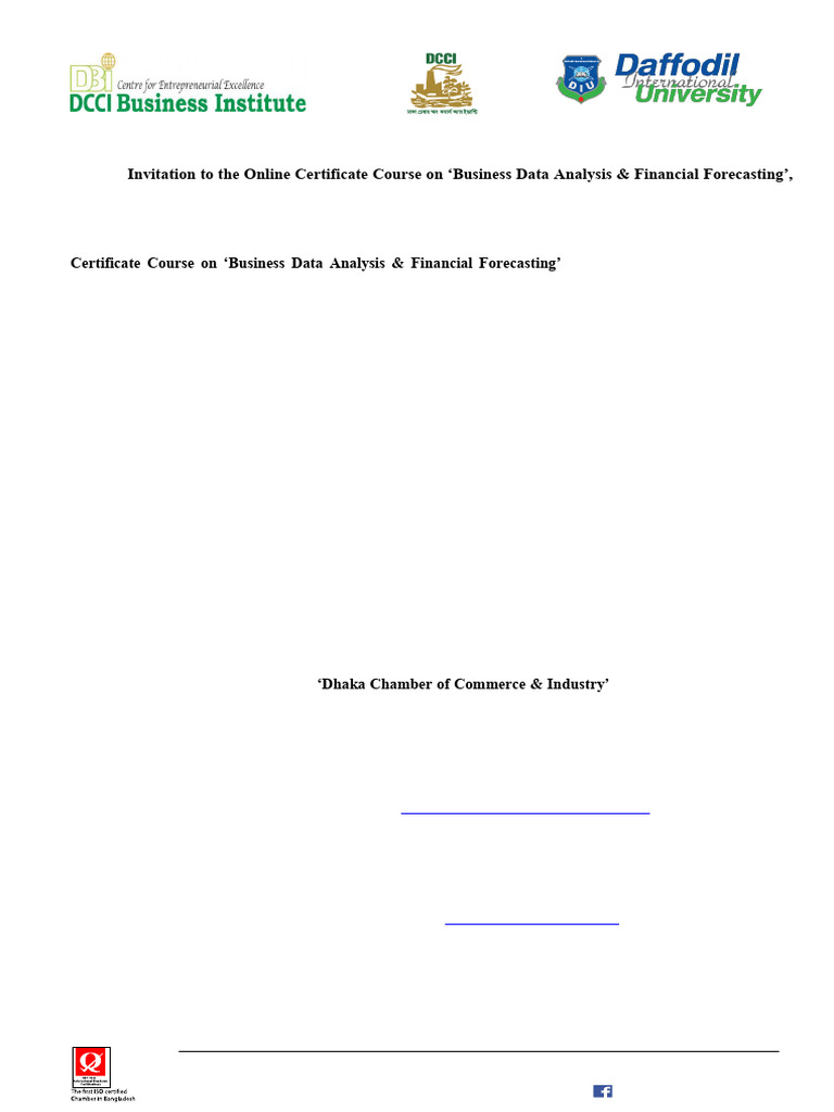 Online Course: Business Data Analysis & Forecasting | PDF | Valuation ...