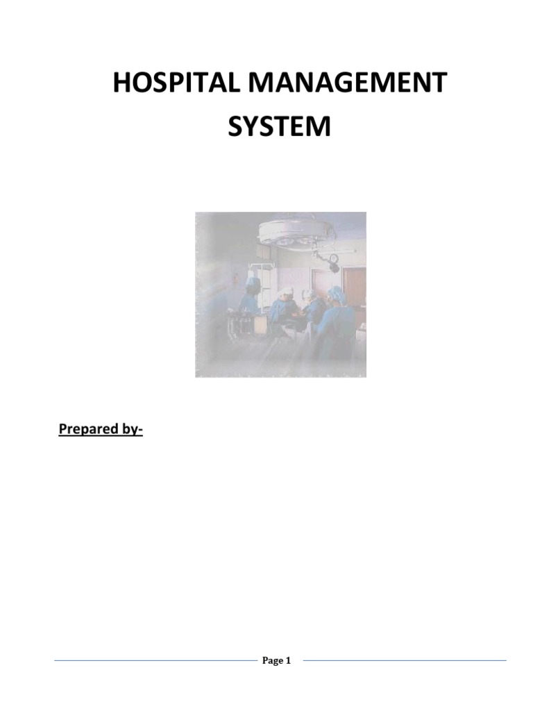 Hospital Management System | PDF | Patient | Medicine