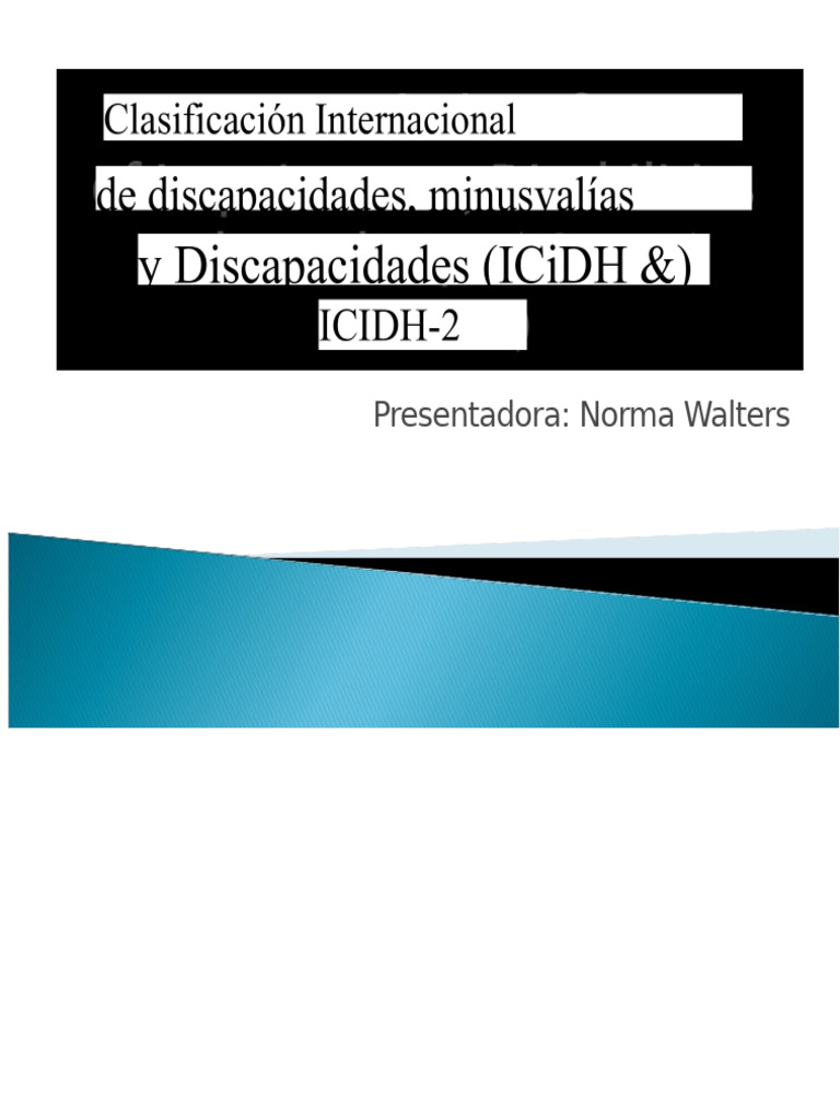ICIDH e ICIDH-2: Clasificación de Discapacidades | PDF | Invalidez ...