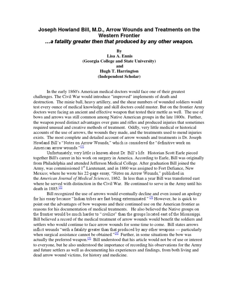 Arrow Wounds and Treatments in the 1800s | PDF | Wound | Lung